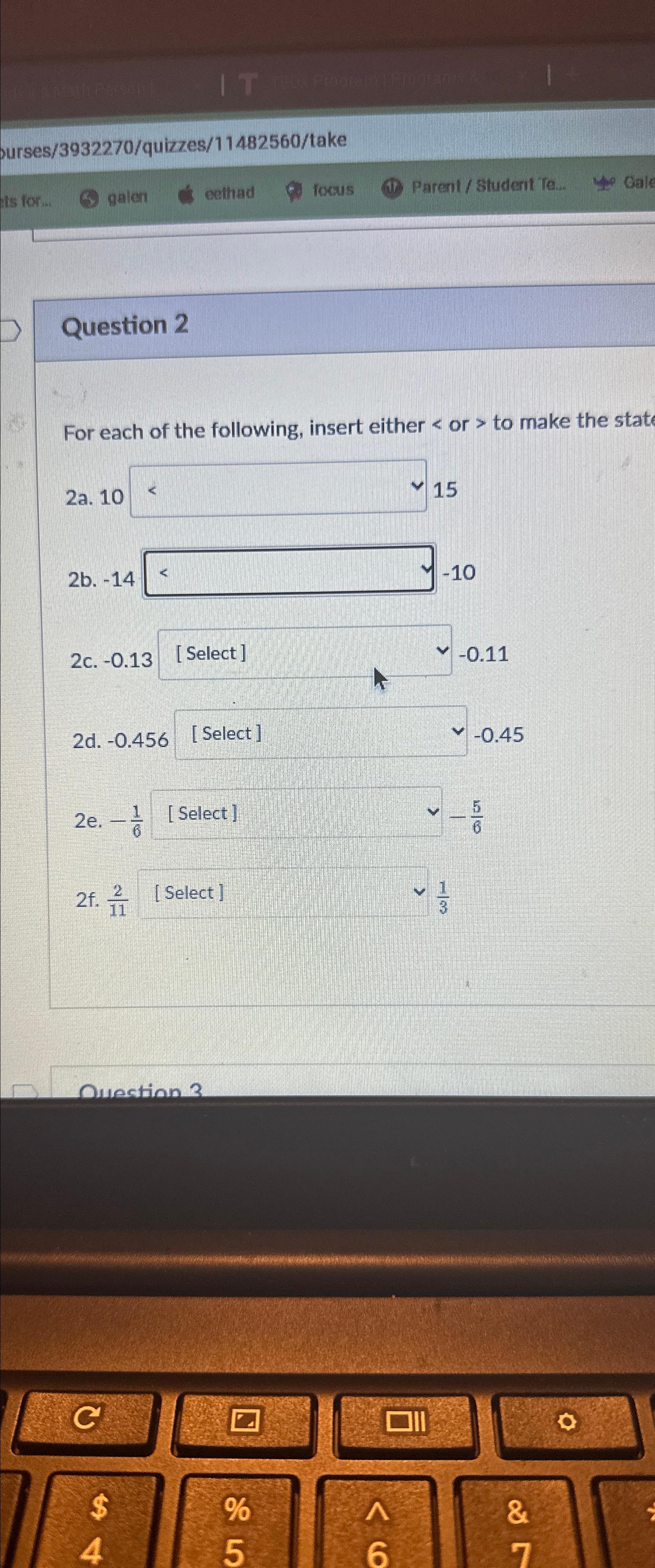 Solved Question 2For each of the following, insert either