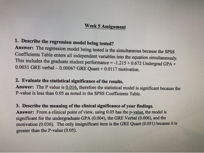 Solved Spss Coefficients Table For Each Model Spss 6938