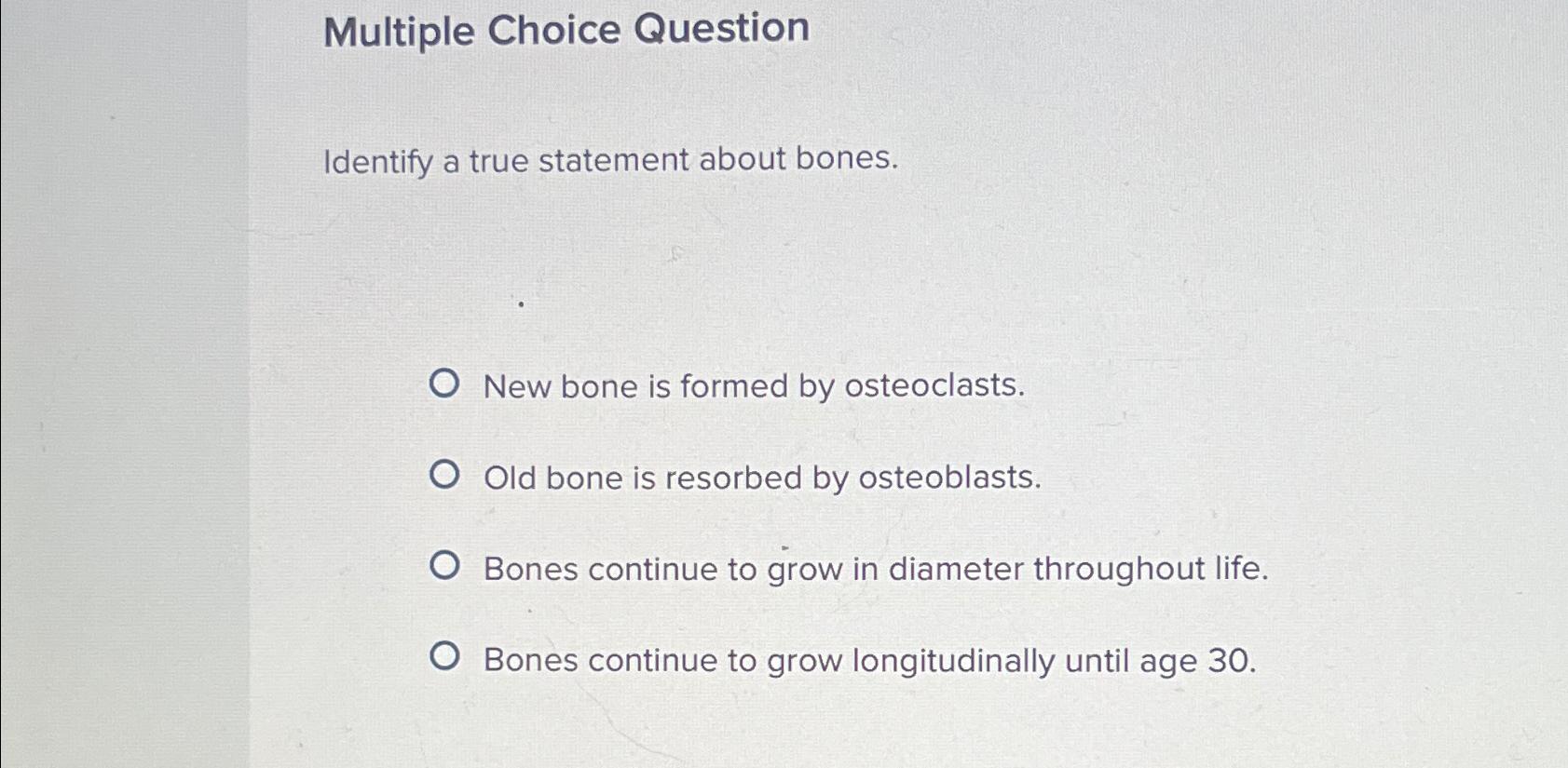 Solved Multiple Choice QuestionIdentify a true statement | Chegg.com