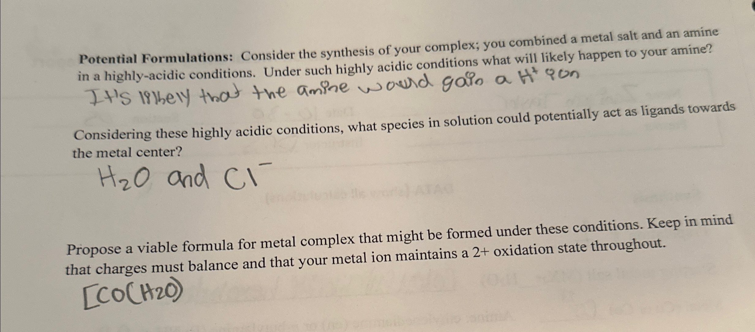 Solved Potential Formulations: Consider the synthesis of | Chegg.com