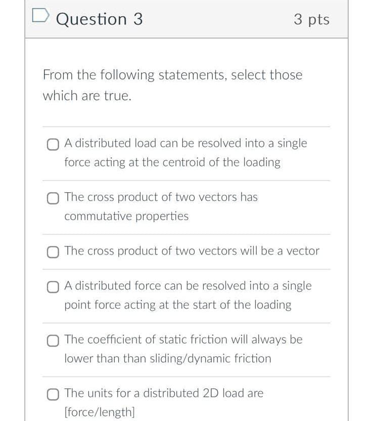 Solved Question 3From the following statements, select | Chegg.com