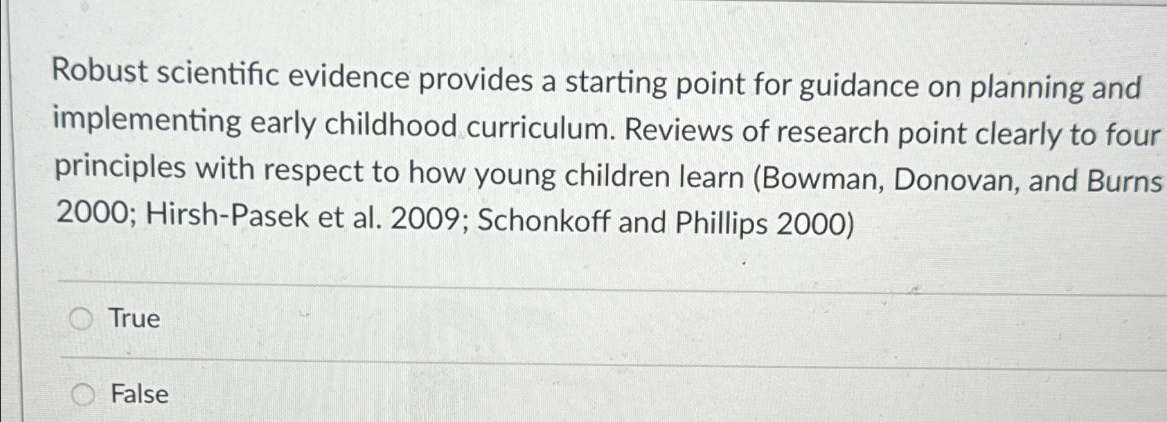 Solved Robust scientific evidence provides a starting point | Chegg.com