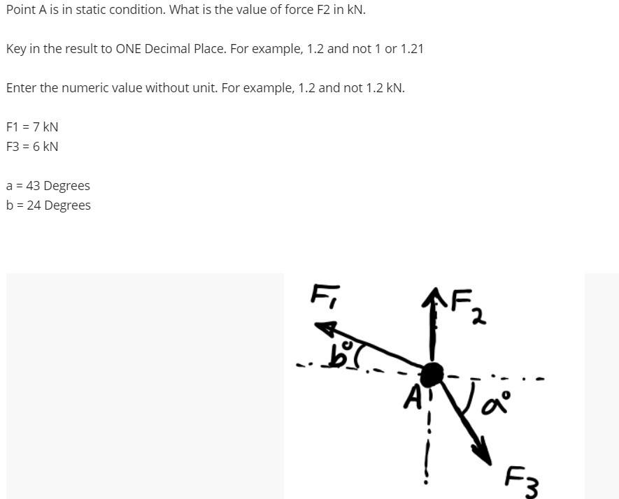 Solved Point A is in static condition. What is the value of | Chegg.com