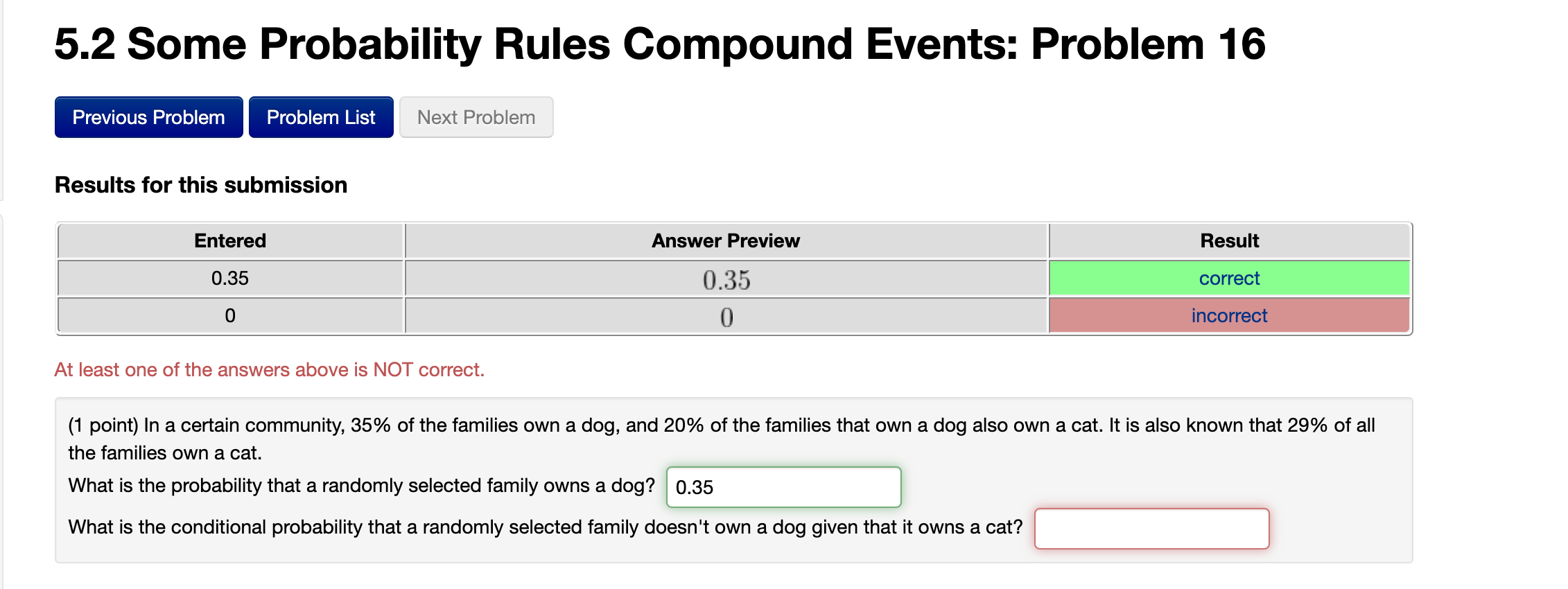 Solved 5.2 ﻿Some Probability Rules Compound Events: Problem | Chegg.com