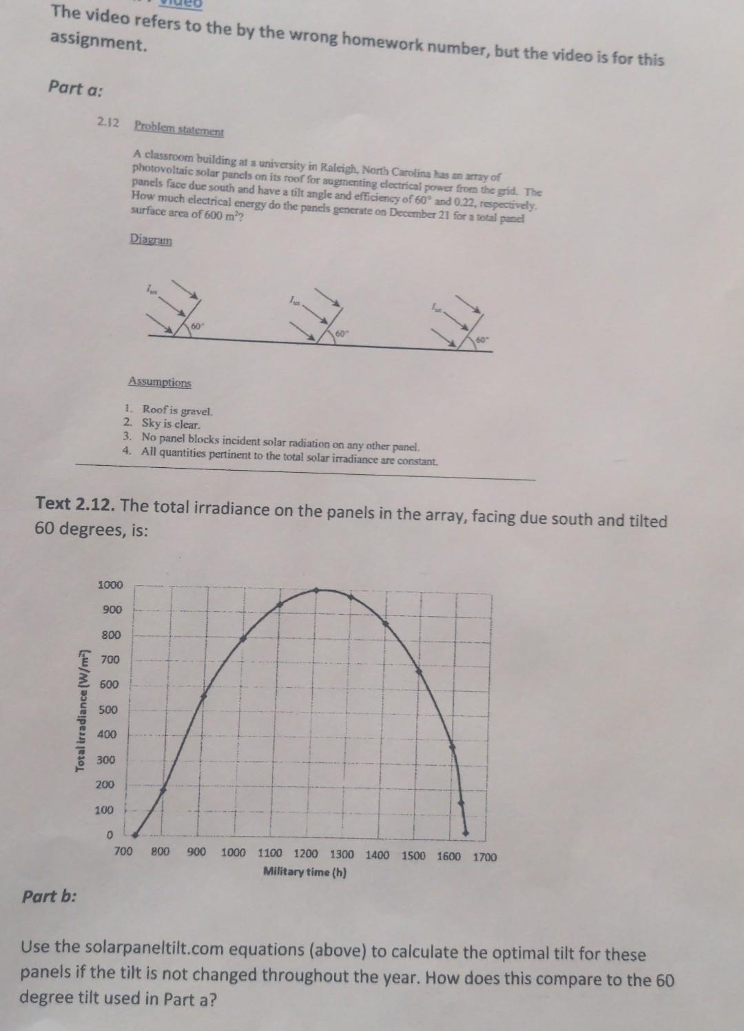Solved The video refers to the by the wrong homework number, | Chegg.com