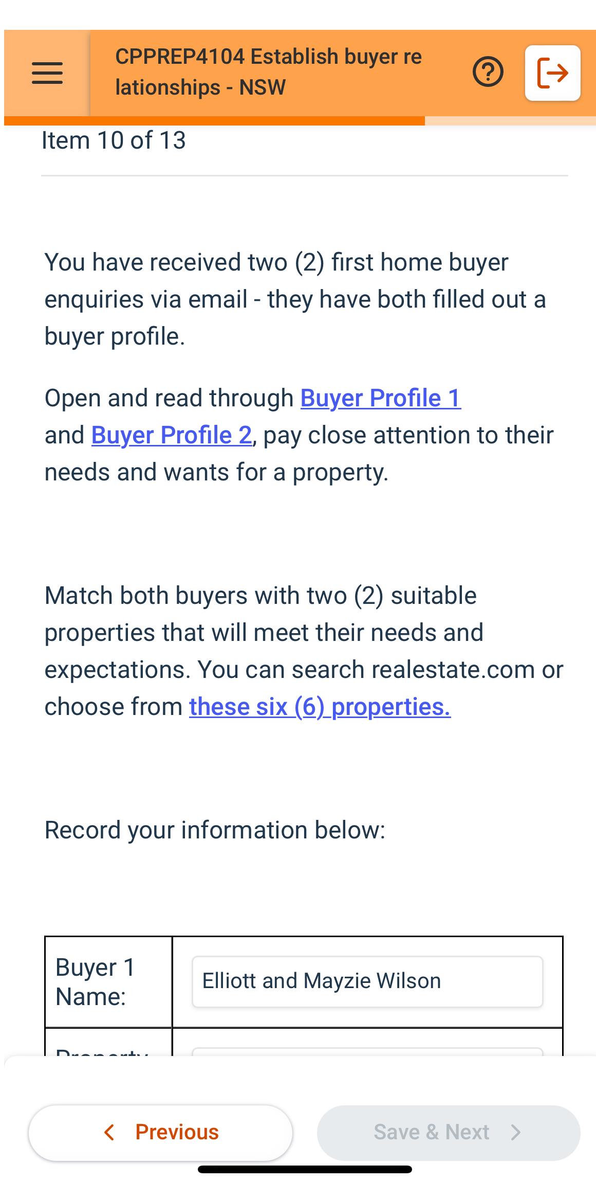 Solved CPPREP4104 ﻿Establish buyer relationships - ﻿NSWItem | Chegg.com