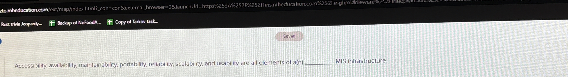 Solved Accessibility, availability, maintainability, | Chegg.com