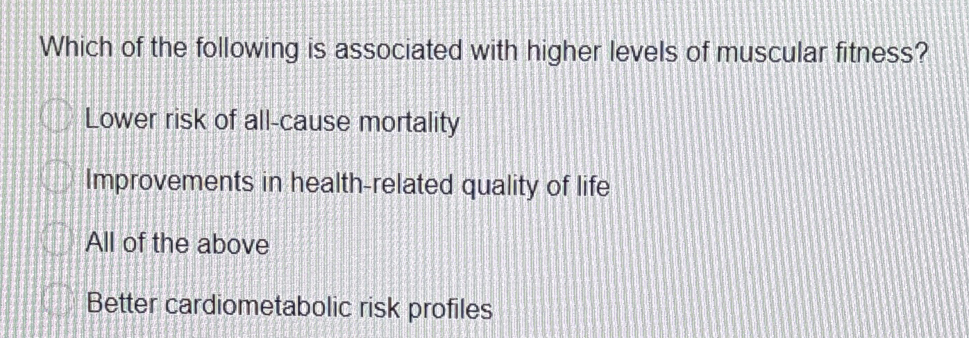 Solved Which of the following is associated with higher | Chegg.com