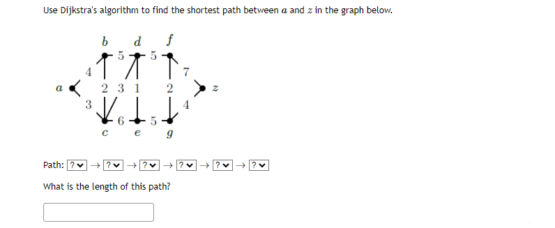 Solved Use Dijkstra's algorithm to find the shortest path | Chegg.com