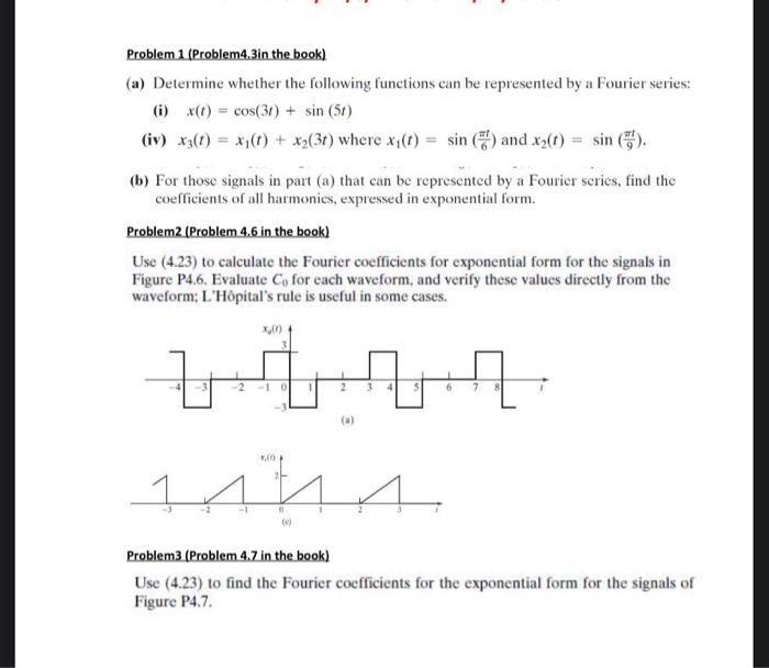 Problem 1 (Problem4.3in the book) (a) Determine | Chegg.com