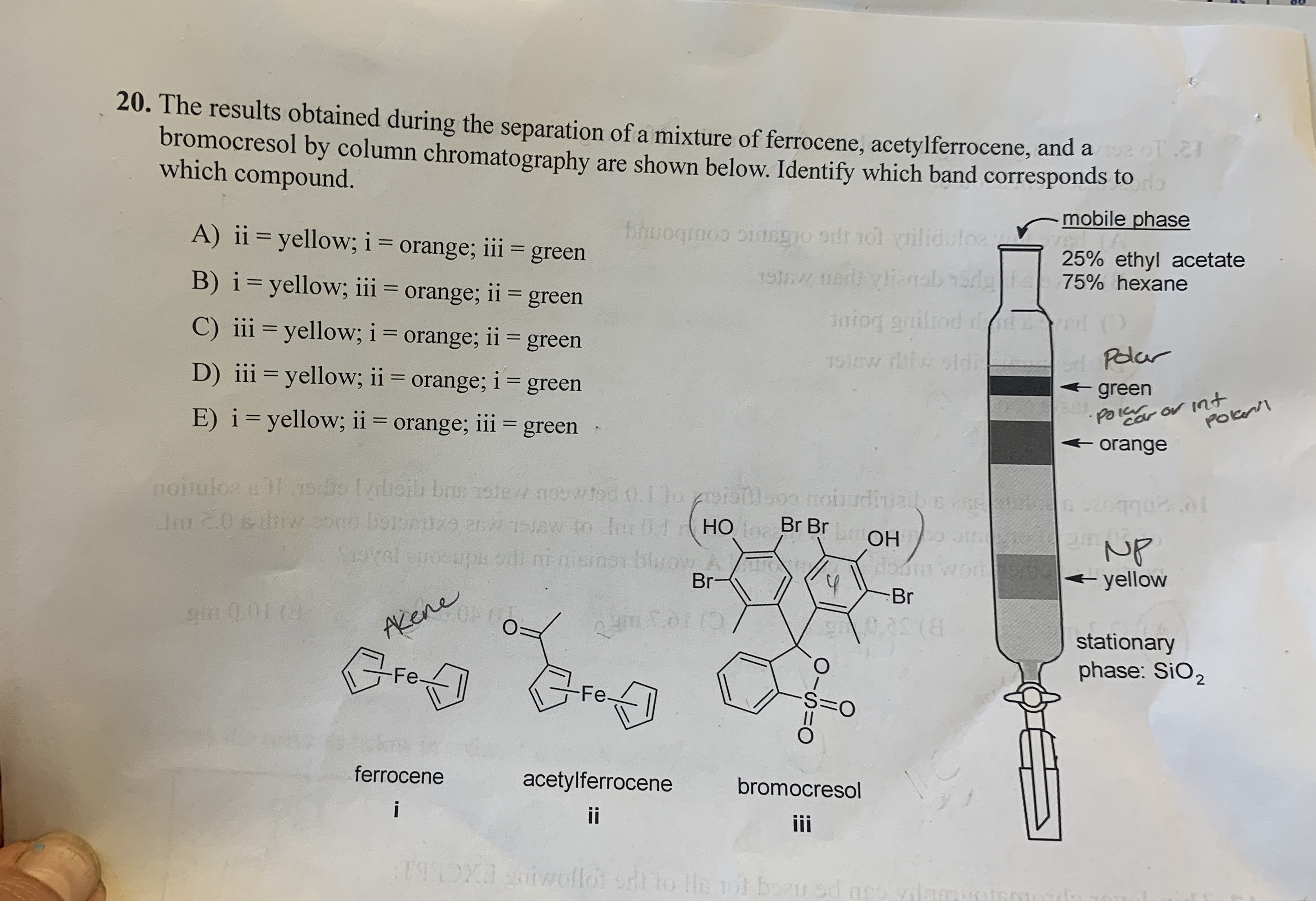 Solved The results obtained during the separation of a | Chegg.com