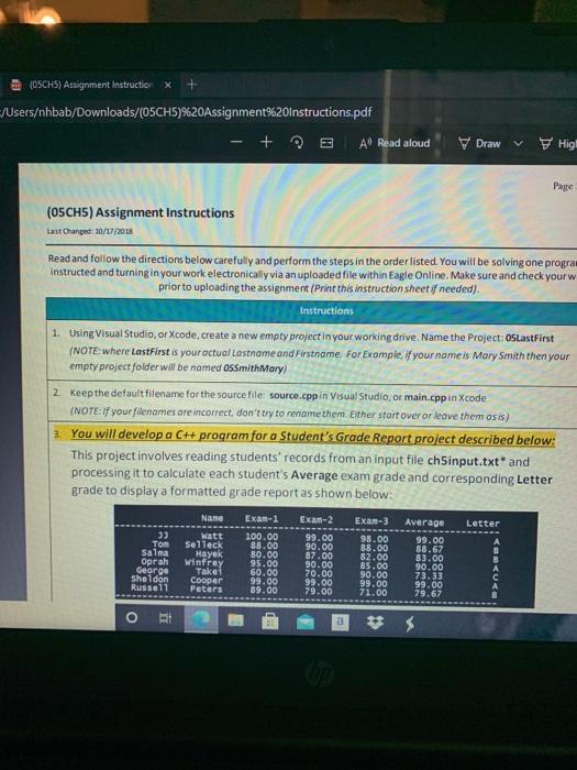 Solved (OSCHS) Assignment Instruction | Chegg.com