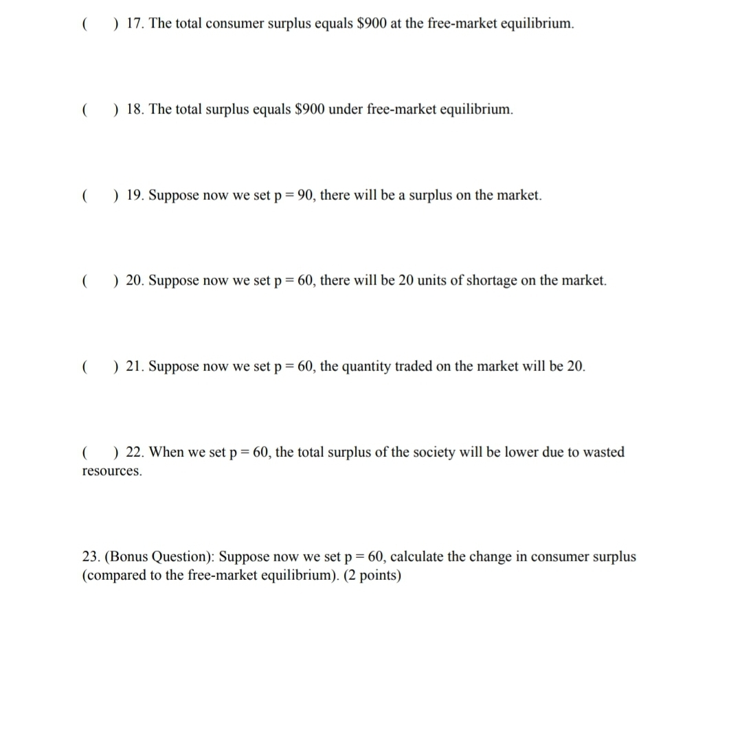 Solved Part 1: True or False: Please decide whether each | Chegg.com