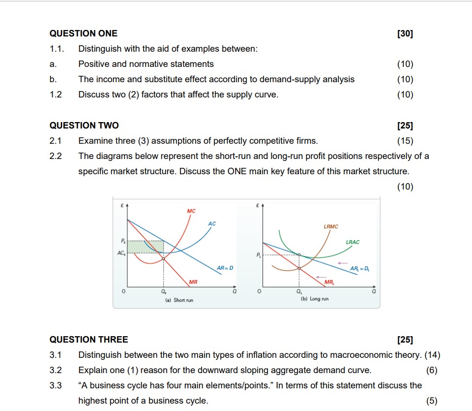 Solved QUESTION ONE1.1. ﻿Distinguish with the aid of | Chegg.com