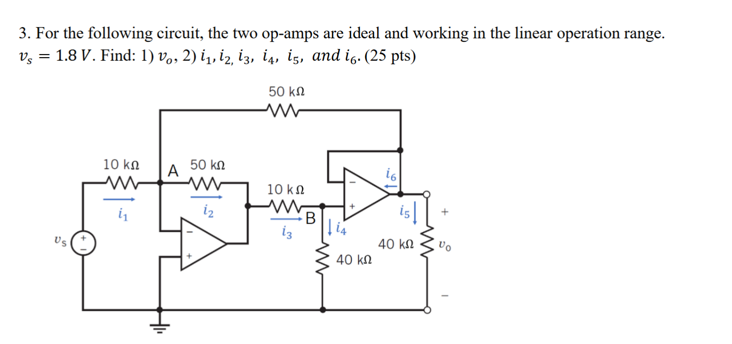 Solved For the following circuit, the two op-amps are ideal | Chegg.com