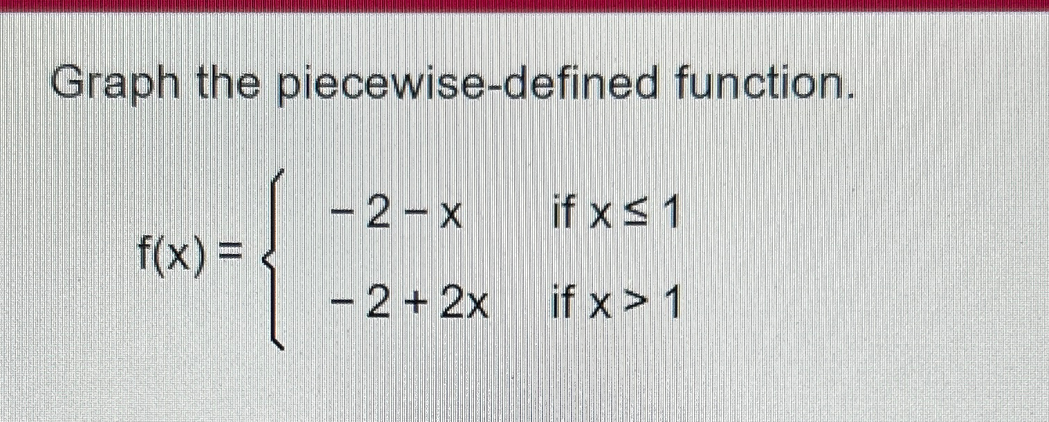 Solved Graph the piecewise-defined | Chegg.com