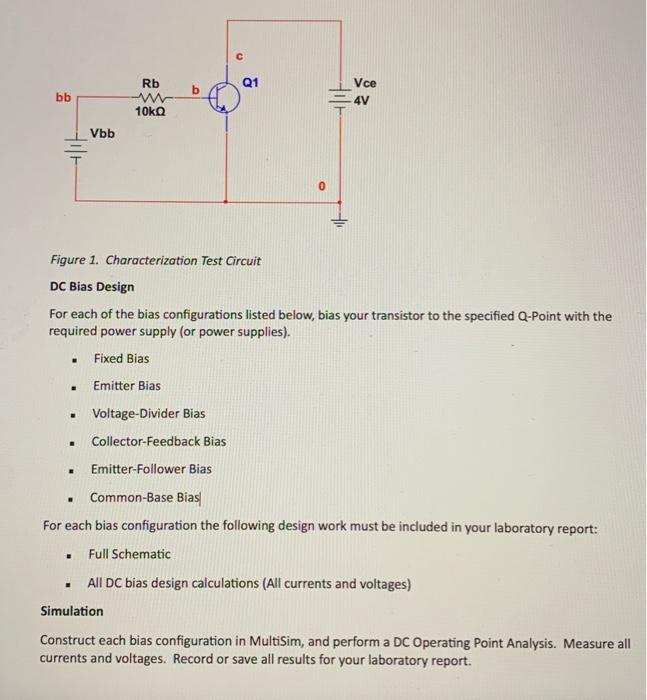 Solved Design Requirements Transistor: NPN BJT, excluding | Chegg.com