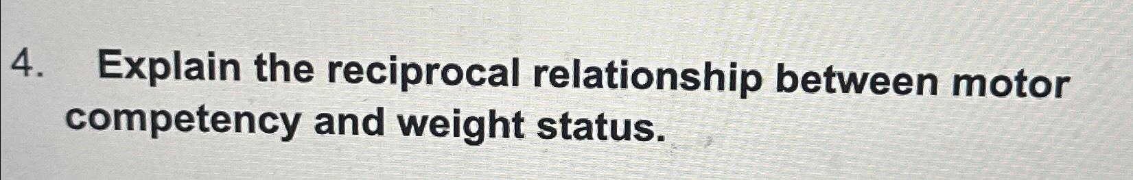 Solved Explain the reciprocal relationship between motor | Chegg.com