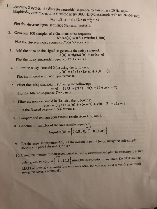 Solved Plot the impulse response (h(n)) of the system in | Chegg.com