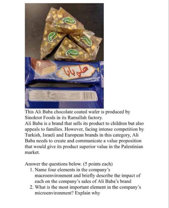 This Ali Baba chocolate coated wafer is produced by | Chegg.com