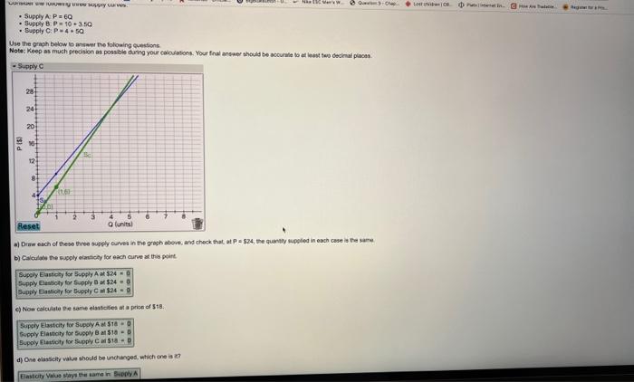 Solved - Supply A⋅P=6Q - Suppri Bip =10+3.5Q - Bupply | Chegg.com
