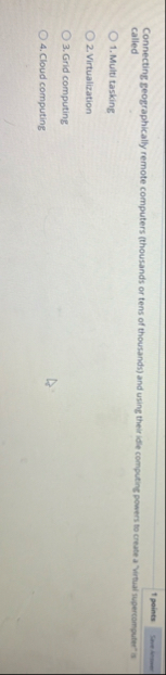 Solved 1 ﻿pointsConnecting geographically remote computers | Chegg.com