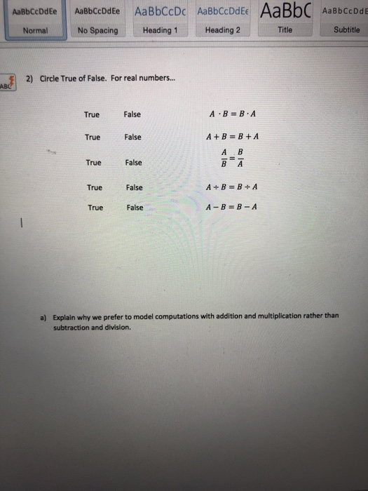 Solved AaBbCcDdEe AaBbCcDdEe AaBbCcDc AaBbCcDdEe AaBbc Aa Bb | Chegg.com