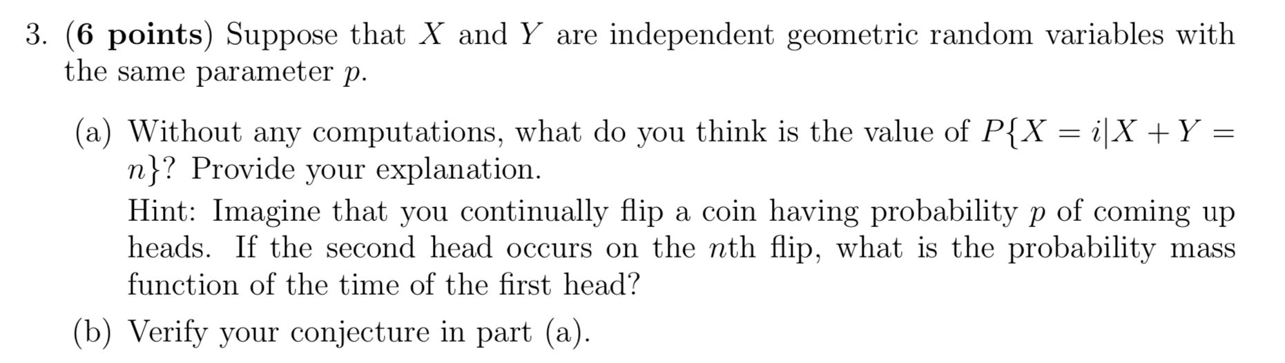 Solved 3. ( 6 ﻿points) ﻿Suppose that \( ﻿X \) ﻿and \( ﻿Y \) | Chegg.com