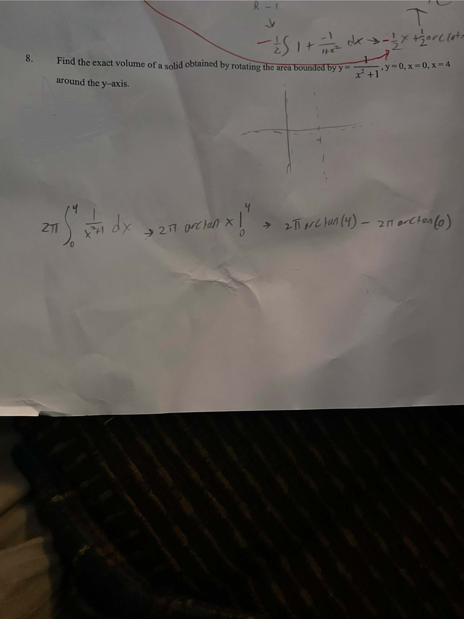 Solved Find the exact volume | Chegg.com