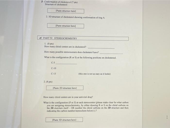 Solved PARTI. BASIC 3D MODELING AND CONFORMATIONAL ANALYSIS | Chegg.com
