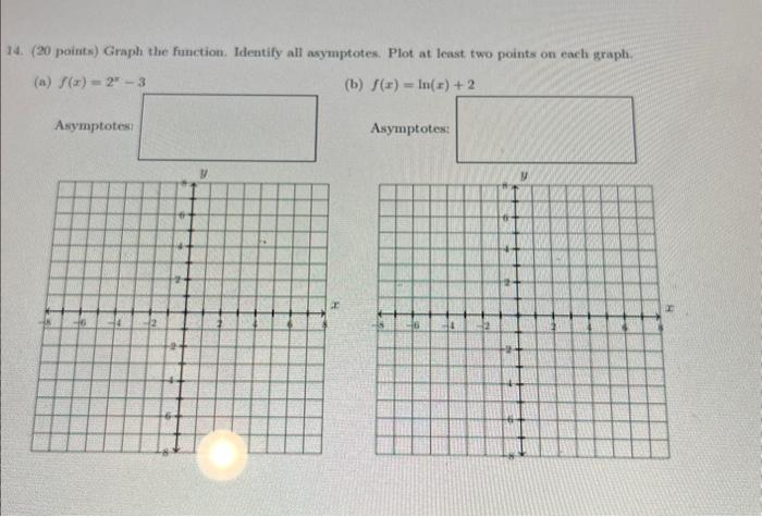 Solved 4. (20 points) Graph the function. Identify all | Chegg.com Solved 4. (20 points) Graph the function. Identify all | Chegg.com