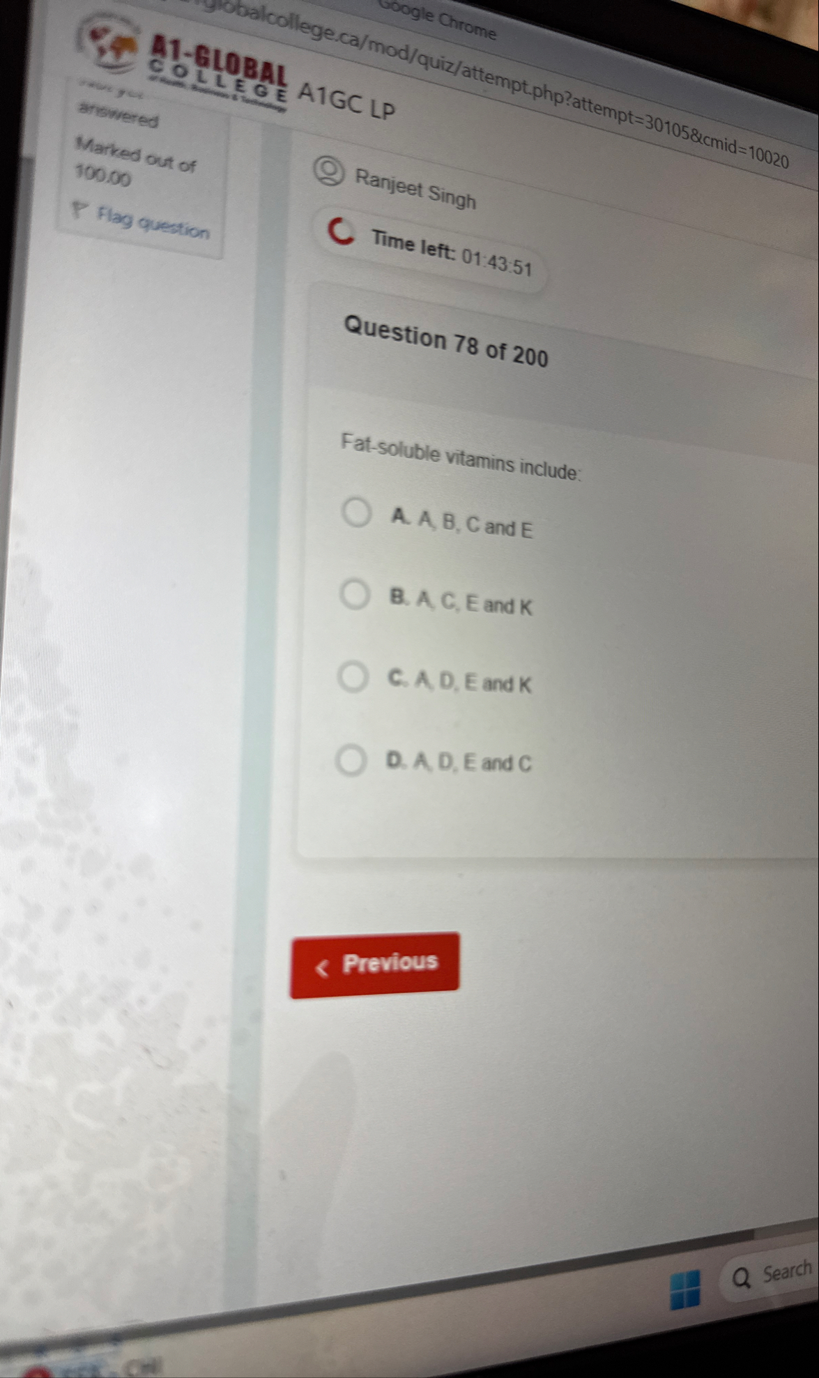 od/quiz/attempt.php?attempt | Chegg.com