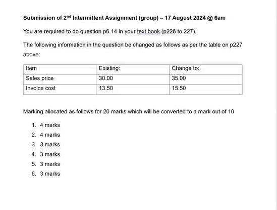 Solved Submission of 2nd ﻿Intermittent Assignment | Chegg.com