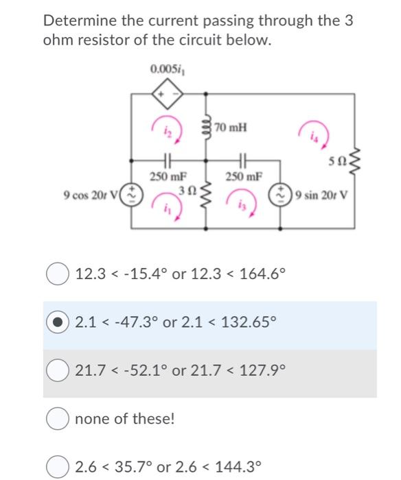 Solved Determine the current passing through the 3 ohm | Chegg.com
