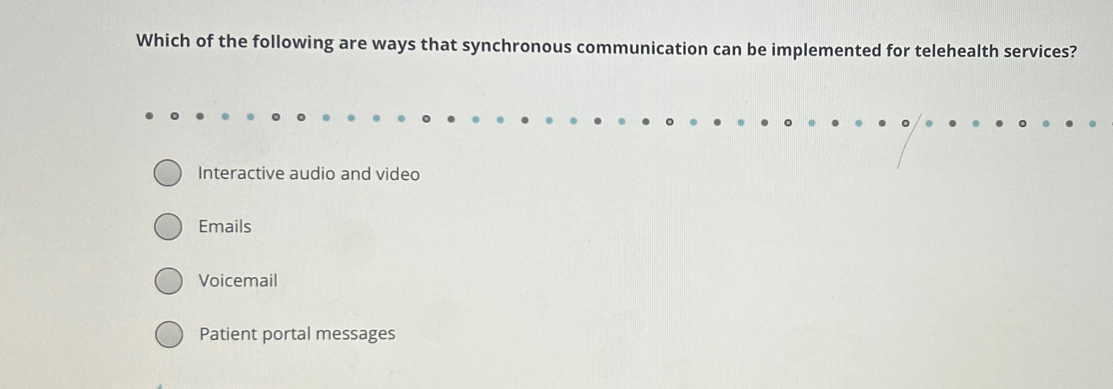 Solved Which of the following are ways that synchronous | Chegg.com