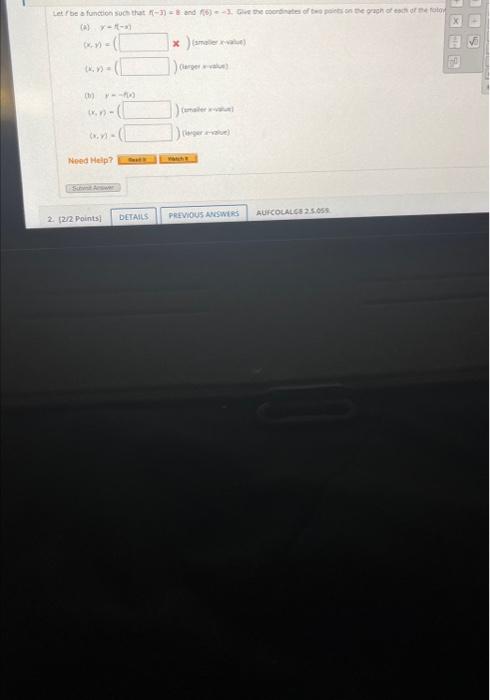 Solved (a) x=4(−2)(x,y)=(x)( mmet xivatu) (x,y)=( (b) | Chegg.com