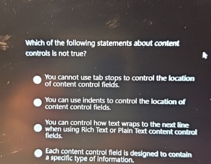 Solved Which of the following statements about content | Chegg.com