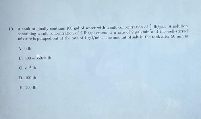 Solved Differential Equations Mixture ProblemCan you explain | Chegg.com