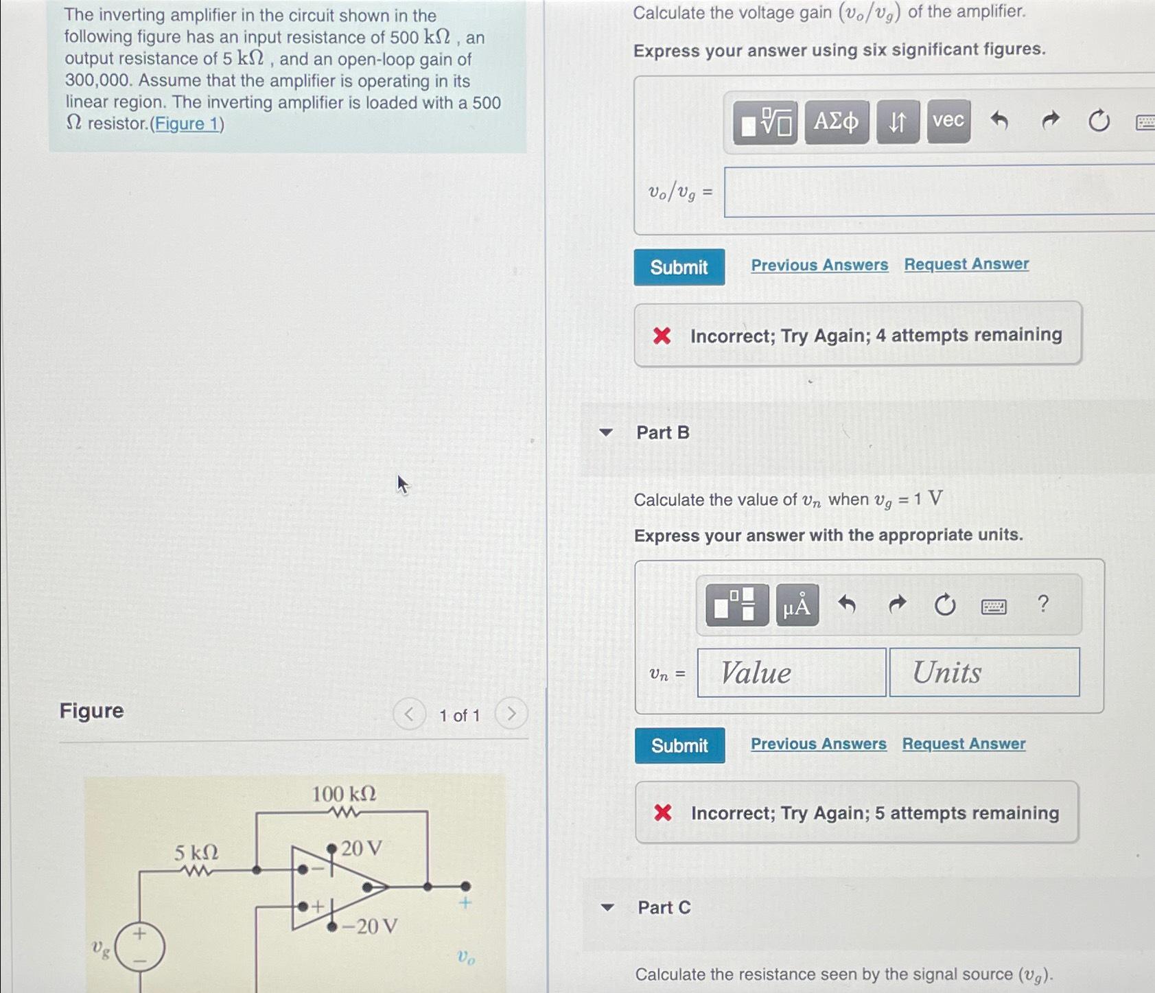 Solved The inverting amplifier in the circuit shown in the | Chegg.com