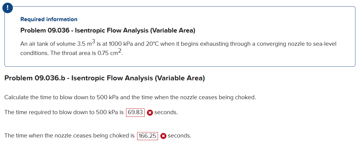 Solved !Required informationProblem 09.036 - ﻿Isentropic | Chegg.com
