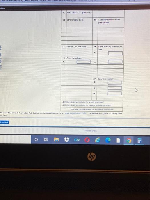 Solved bona infombon from Form 11205 - Continuation State | Chegg.com
