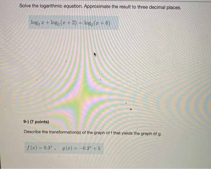 Solved Solve the logarithmic equation. Approximate the | Chegg.com