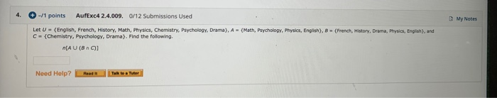 Solved 4. -/1 points AufExc4 2.4.009.0/12 Submissions Used | Chegg.com