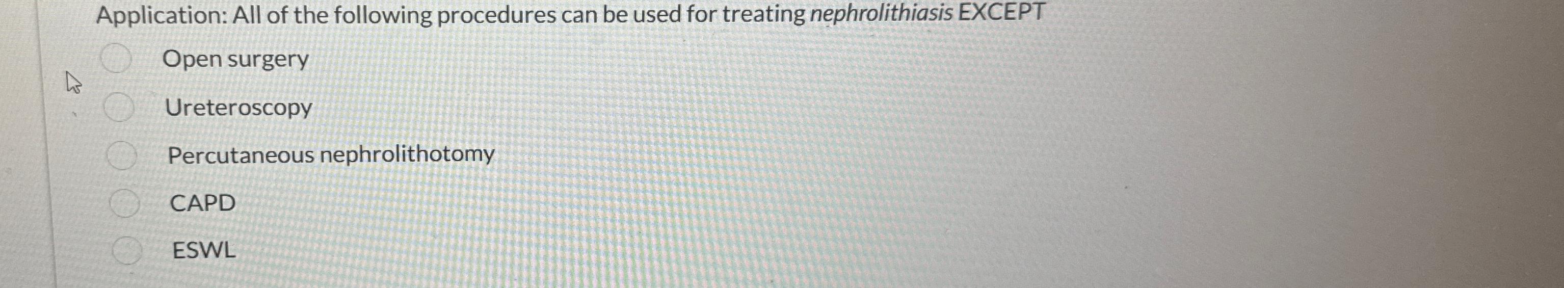Solved Application: All of the following procedures can be | Chegg.com