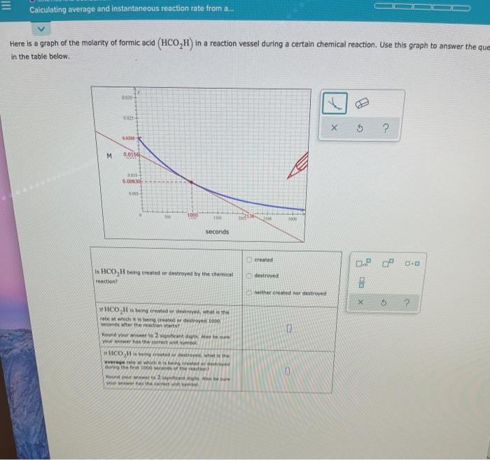 Solved Calculating average and instantaneous reaction rate | Chegg.com