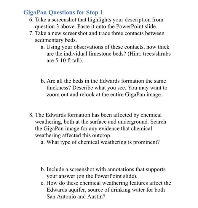 Solved 2. Use full sentences describe the Edwards limestone, | Chegg.com