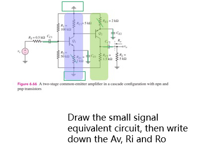 Solved pup transistorsDraw the small signal equivalent | Chegg.com