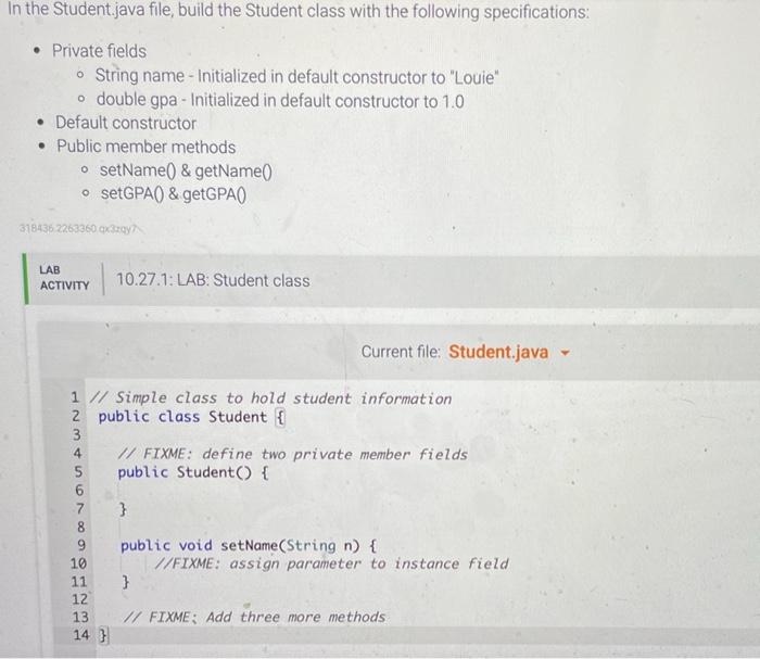 Solved Java . please add toexisting code shown and make BOLD | Chegg.com