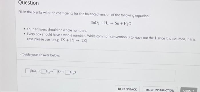Solved Fill in the blanks with the coefficients for the | Chegg.com