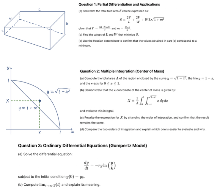 Solved Question 1: Partial Differentiation and | Chegg.com